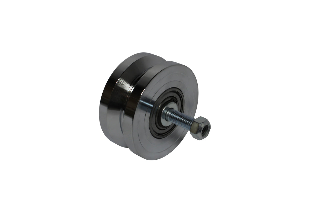 Single 4" Solid Machined V-Groove Wheel with Bolt and Lock Nut ...